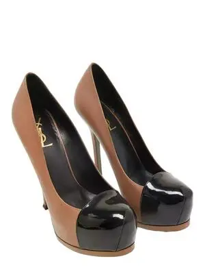 Saint Laurent Tribtoo Platform Pumps - Brown