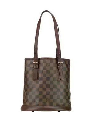 LOUIS VUITTON 2000 Damier Ebene Marais Bucket Bag - Brown