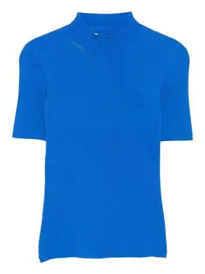 Oscar De La Renta Turtleneck Top - Blue