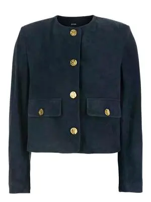 ARMA Button-up Jacket With Patch Pockets - Blue