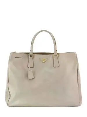 Prada Saffiano Leather Xl Tote Bag - Grey