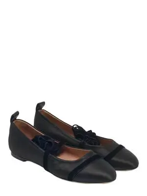 MALONE SOULIERS Round-toe Ballet Flats - Black
