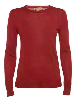 Burberry Merino-wool Elbow-patch Sweater - Red