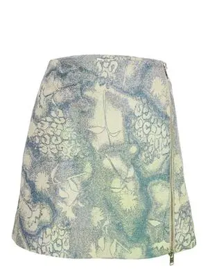 GANNI Jacquard Mini Skirt - Neutrals