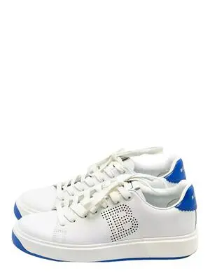 Balmain Lace-up Leather Sneakers - White
