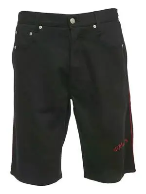 Alexander McQueen Embroidered Denim Shorts - Black