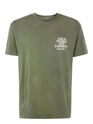 FAMILY FIRST Text-print T-shirt - Green
