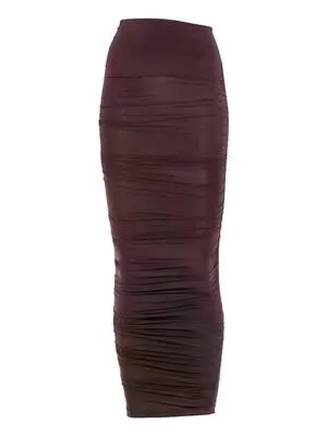 Wolford Ruched Midi Skirt - Purple
