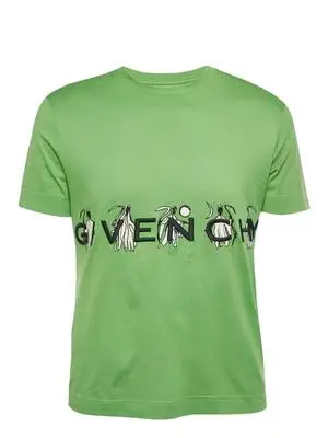Givenchy Logo Embroidered T-shirt - Green
