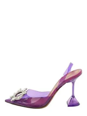 Amina Muaddi Begum Crystal-embellished Pumps - Purple
