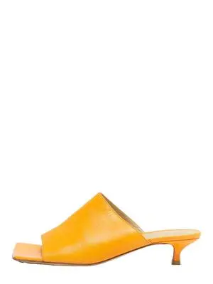 Bottega Veneta Square-toe Mules - Orange