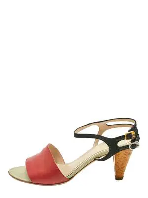 Fendi Leather Sandals - Red