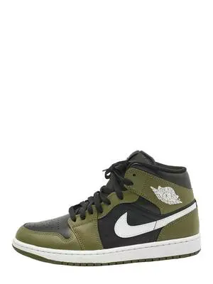 JORDAN Air 1 High Leather Sneakers - Green