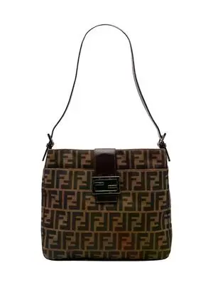 Fendi Zucca Canvas Shoulder Bag - Brown