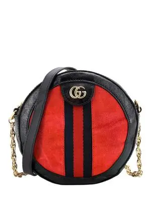Gucci Ophidia Round Shoulder Mini Crossbody Bag - Red