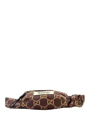 Gucci Ripstop Gg Nylon And Leather Belt Bag - Brown