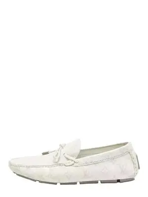 LOUIS VUITTON Driver Monogram Antarctica Loafers - White