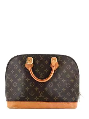 LOUIS VUITTON Vintage Alma Handbag Monogram Canvas Pm Satchel - Brown