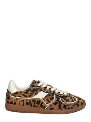 NOKWOL August Leopard Lace-up Trainers - Brown