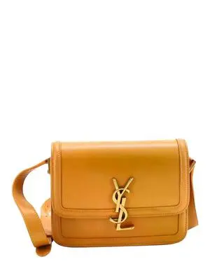 Saint Laurent Solferino Small Leather Crossbody Bag - Orange