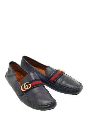 Gucci Web-stripe Loafers - Blue