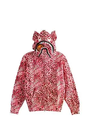 A BATHING APE® Shark Hooded Sweatshirt - Pink