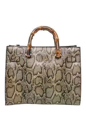 Liu Jo Python Print Tote Bag - Neutrals