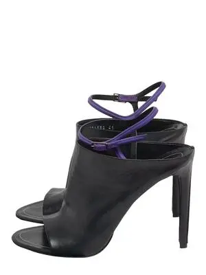 Balenciaga Open-toe Booties - Black