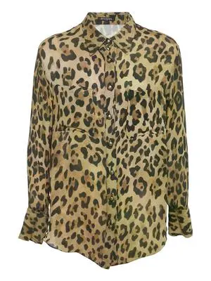 Balmain Leopard-print Button-front Shirt - Neutrals