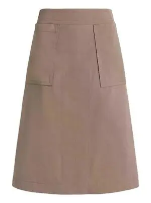 Alberta Ferretti Panelled Pocket Skirt - Neutrals