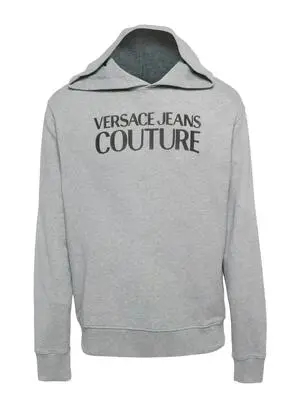 Versace Logo-print Hoodie - Grey