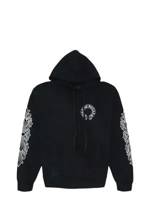 Chrome Hearts Floral Print Long-sleeve Hoodie - Black