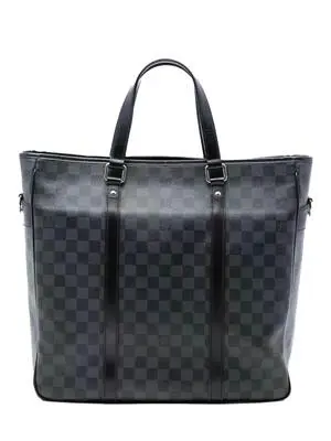 LOUIS VUITTON Damier Graphite Tadao Pm Shoulder Bag - Black