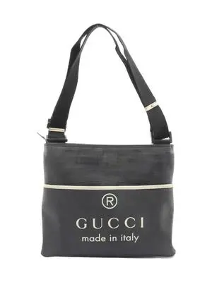 Gucci 2000s Logo-print Messenger Bag - Grey