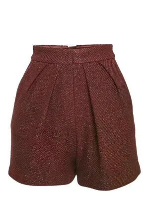 Elisabetta Franchi Pleated Tailored Shorts - Red