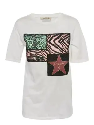 Roberto Cavalli Logo Jersey T-shirt - White