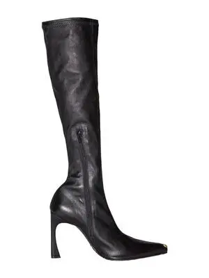 MARINE SERRE Knee High Heeled Boots - Black