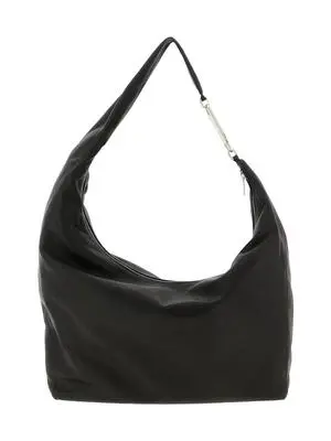 Rick Owens Gemini Zip Hook Leather Shoulder Bag - Black