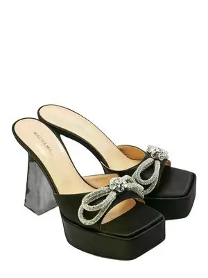 Mach & Mach Bow-embellished Sandals - Black