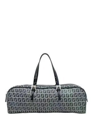 Fendi Zucchino Canvas Handbag - Blue