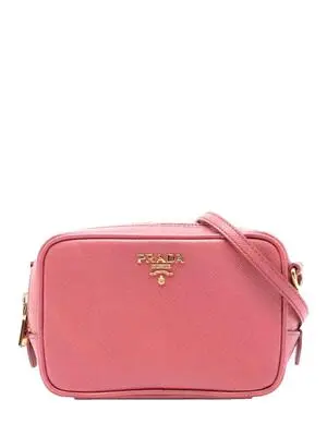 Prada Mini Saffiano Camera Crossbody Bag - Pink