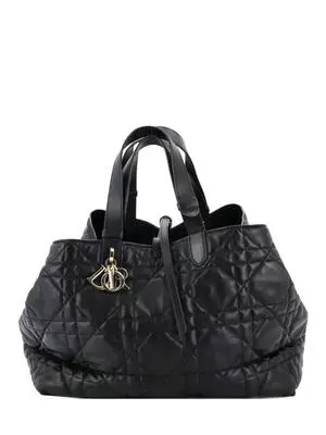 DIOR Christian Dior Toujours Macrocannage Quilt Calfskin Large Tote Bag