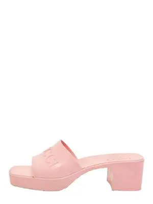 Gucci Block-heel Logo Sandals - Pink