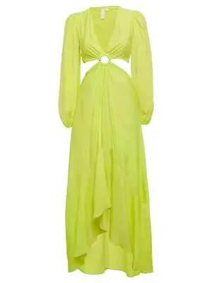 Simkhai Cut-out Maxi Dress - Green