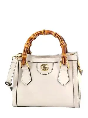 GUCCI Diana NM Bamboo Handle Leather Mini Crossbody Bag