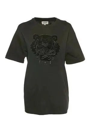 Kenzo Lion-appliqué T-shirt - Black