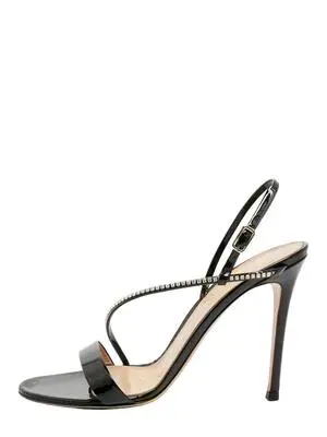 GIANVITO ROSSI Patent-leather Slingbacks - Black