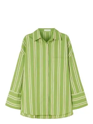 Faithfull The Brand Clemente Striped Shirt - Green