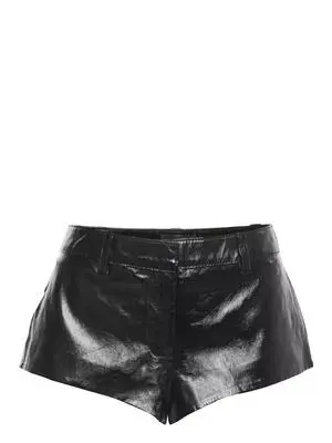 Retrofete Leather Hot Pants - Black