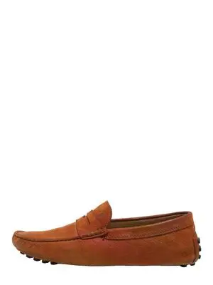 TOD'S Nubuck Leather Driver Loafer - Brown